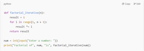 Python Program To Calculate Factorial Of A Number