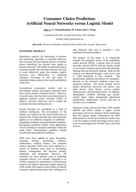 Pdf Consumer Choice Prediction Artificial Neural Networks Versus Logistic Model