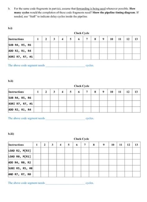 solved b for the same code fragments in part a assume