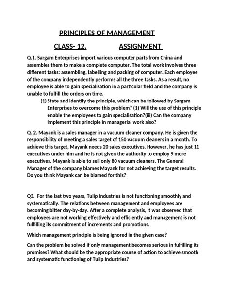 Principles Of Management Assignment 2022 Pdf Turnover Employment