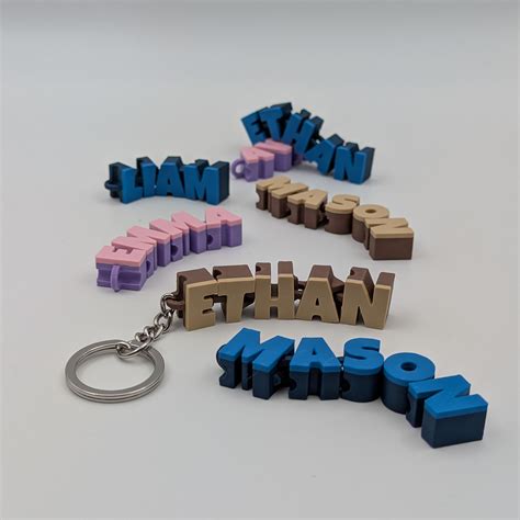 🗝️ Articulated Name Keychain・free Stl File For 3d Printing・cults