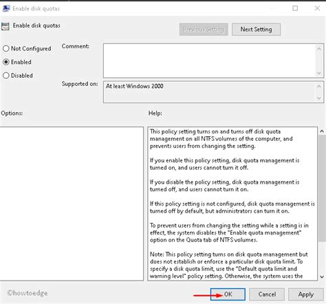 How To Enable Or Disable Disk Quotas In Windows 10 Howtoedge