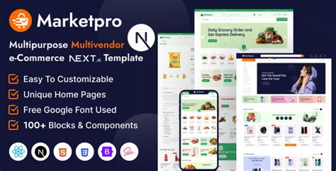 marketpro ecommerce multivendor next js template multipurpose by