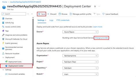 Configure Continuous Deployment Azure App Service Microsoft Learn
