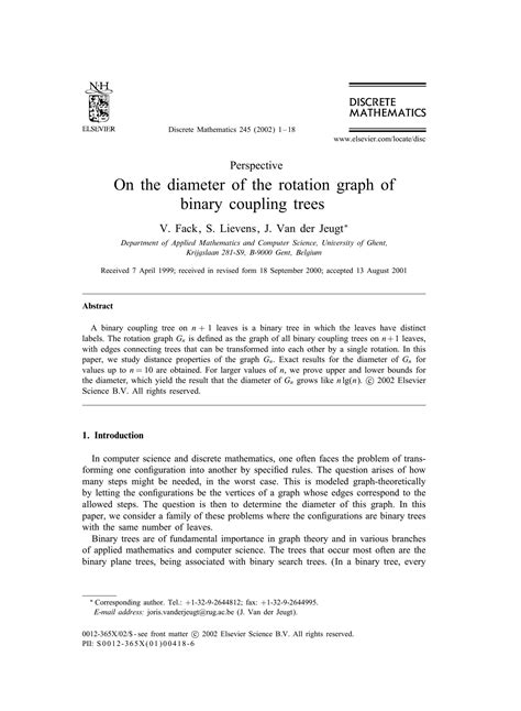 Solution On The Diameter Ofthe Rotation Graph Of Binary Coupling Trees