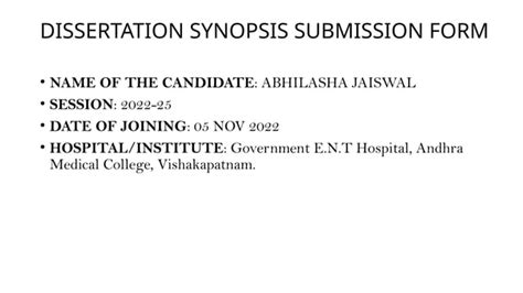 Thesis Dissertation Protocol For The Ethics Ppt