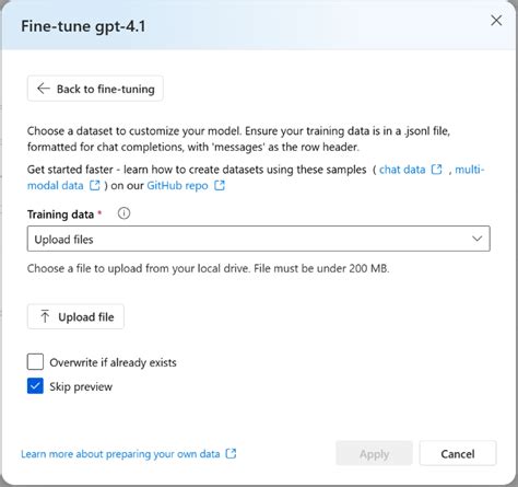 Azure Ai Foundry モデルで Azure Openai を使用してモデルをカスタマイズする Azure Openai Microsoft Learn
