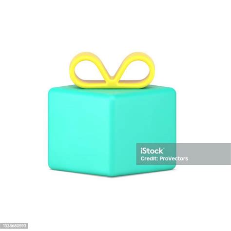 노란색 활 3d 아이콘녹색 스퀘어 기프트 축하 상자에 인사 놀라움 3차원 형태에 대한 스톡 벡터 아트 및 기타 이미지 3차원 형태 고객 공휴일 Istock
