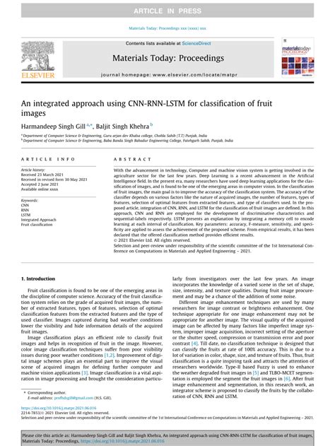 Pdf An Integrated Approach Using Cnn Rnn Lstm For Classification Of