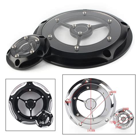 Black Chrome Motorcycle Accessories Rsd Derby Timing Timer Cover For