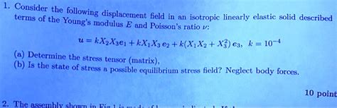 Solved A Determine The Stress Tensor Matrix 10 Point 2theas