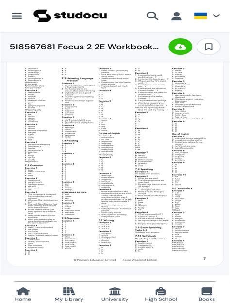 Focus 2 2e Workbook Answers 1 Vocabulary Exercise 1 1 Unsociable 2