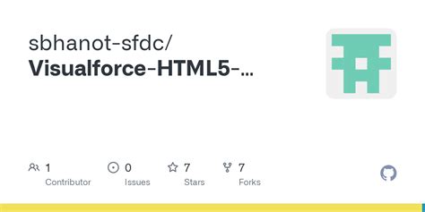 GitHub Sbhanot Sfdc Visualforce HTML5 Mobile