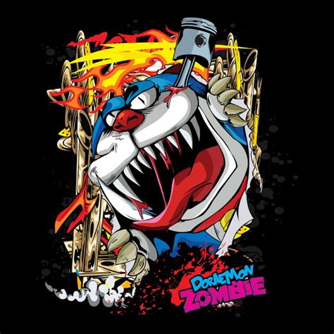 Camiseta Premium Unisex «evil Doraemon Grafiti De Tatowapo Superfan Art