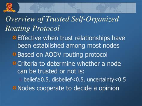 PPT Trust Model Based Self Organized Routing Protocol For Secure Ad Hoc Networks PowerPoint