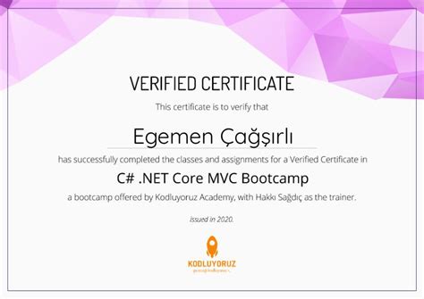 Egemen Ç Linkedin‘de Kodluyoruz İstanbul C Net Core Ile Mvc