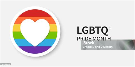 6월 Lgbt 프라이드의 달 원 안에 하트와 무지개 깃발이 있습니다 자부심의 달의 상징 레즈비언 게이 양성애자 트랜스젠더 소셜 게시물 배너 및 포스터를 위한 요소입니다 벡터