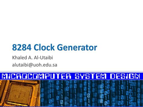 PPT Clock Generator PowerPoint Presentation Free Download ID