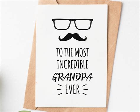 Fathers Day Card Grandpa Personalised Fathers Day Card For Daddy Dad