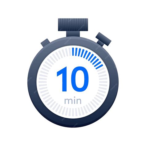 Premium Vector 10 Min Timer And Stopwatch Icons Countdown Symbol Kitchen Timer Icon Vector