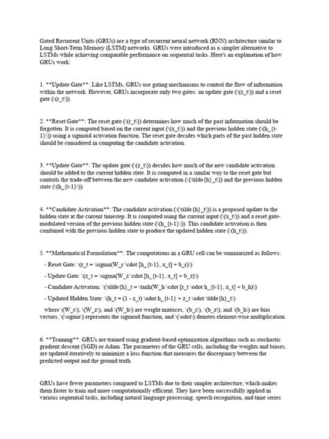 Gru Pdf Applied Mathematics Computational Neuroscience