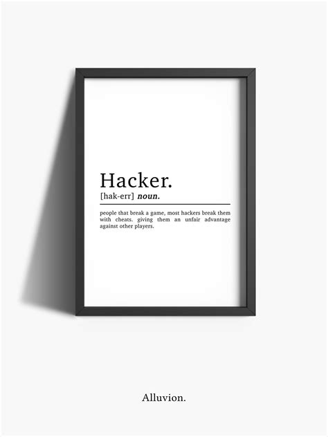 Hacker Definition Digital Print X Gamer Print Gaming Wall