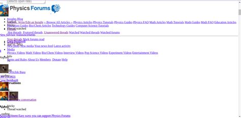 Troubleshooting Garbled Page Rendering On Pf Forum • Physics Forums