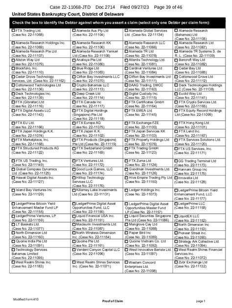 Fillable Online Ftx Trading Ltd Restructuring Administration Cases
