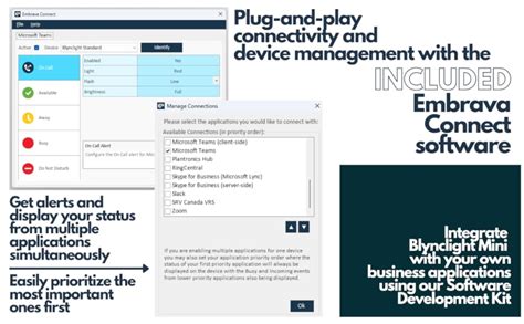 Embrava Blynclight Mini Busy Light For The Office Designed For Monitors And