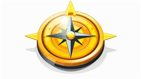 A Cartoon Drawing Of A Compass With A Black Tip Premium Ai Generated