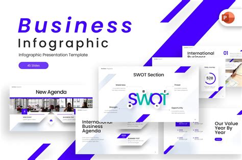 商业图表演示文稿ppt模板 Business Infographic Powerpoint Template 51ppt模板 国外幻灯片 Keynote模板 免费ppt模板下载