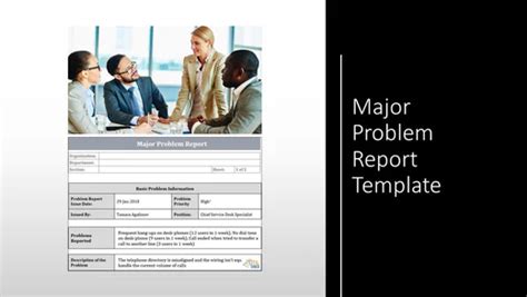 Major Problem Report Template Itsm Docs Itsm Documents And Templates
