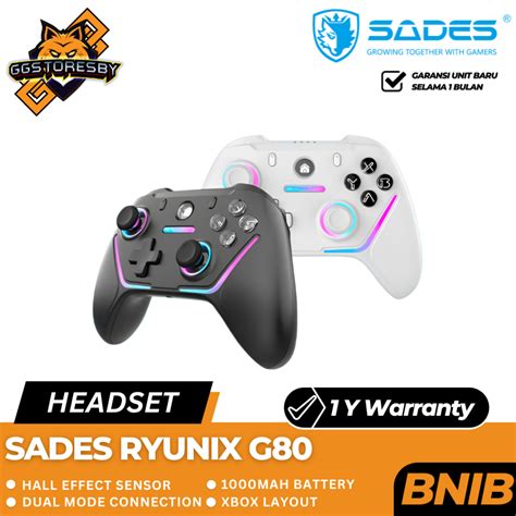 Jual Sades Ryunix G80 Half Effect Dual Mode Wireless Gamepad Shopee Indonesia