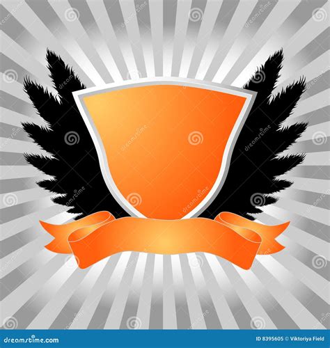 Vector Background With Shield Stock Vector Illustration Of Wings Design 8395605