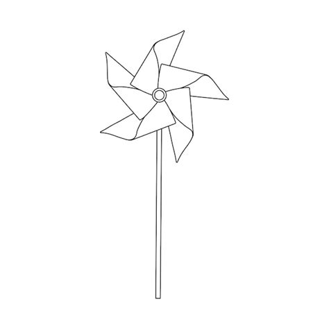 손으로 그린 어린이 만화 터 일러스트레이션 핀 아이콘 화이트에 고립 프리미엄 벡터