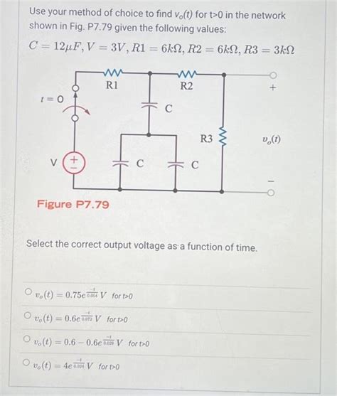 solved use your method of choice to find v0 t for t 0 in