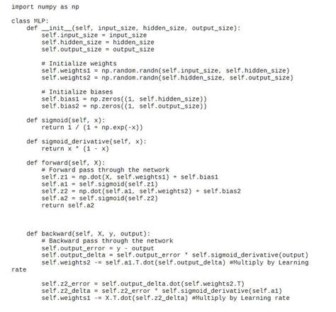 Solved Modify The Code To Create The Same MLP And Input Chegg
