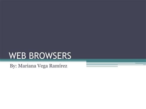 Web Browsers Pptx