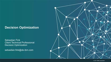 IBM Decision Optimization PPT