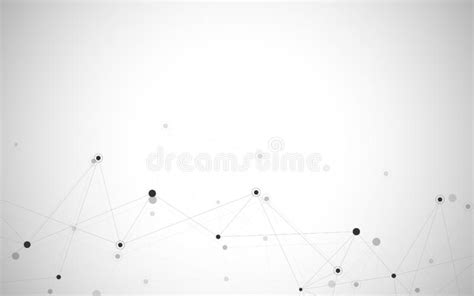 Geometric Abstract Background With Connected Dots And Lines Molecular Structure And