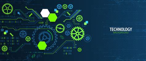 Abstract Technology Concept Computer Code Vector Image