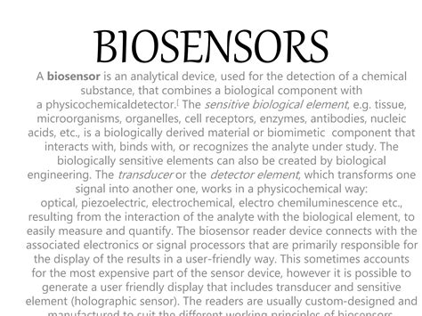 Biosensors Pptx