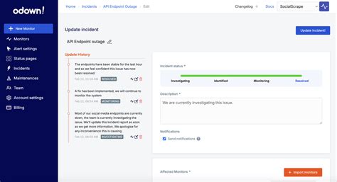 Odown Uptime Monitoring Tool And Status Pages