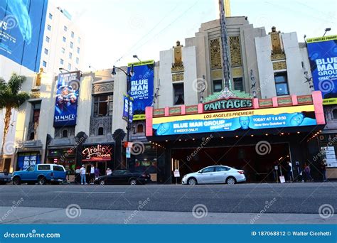 Hollywood California Pantages Theatre At Hollywood Boulevard Los