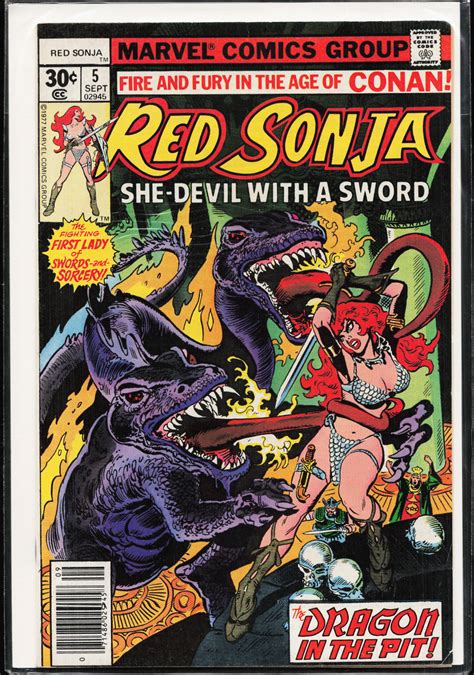 Red Sonja 5 1977 Red Sonja Comic Books Bronze Age Marvel Red