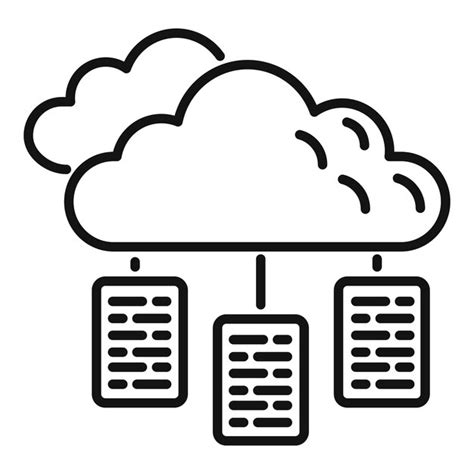 Premium Vector Cloud Data Server Icon Outline Vector Software System