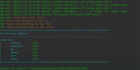 the last versions of nginx unit fails in the techempower benchmark