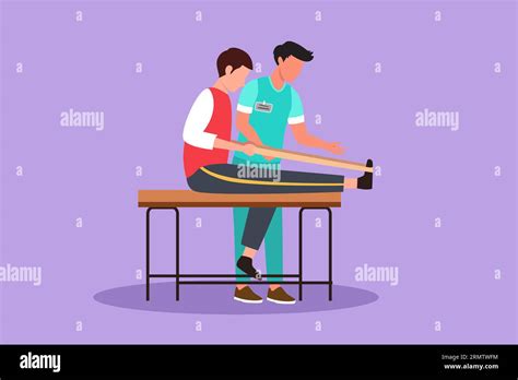 Graphic Flat Design Draw People Massage Professional Relax Therapy