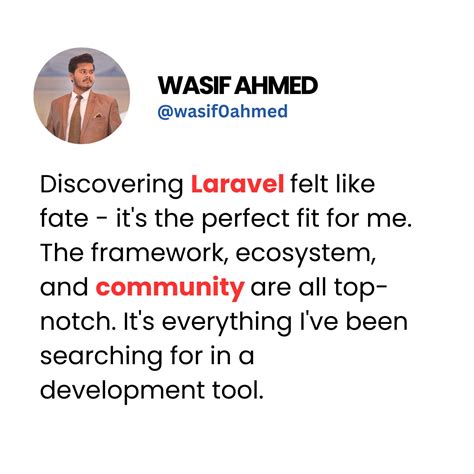 Wasif Ahmed On Linkedin Discovering Laravel Felt Like Fate Its The Perfect Fit For Me The