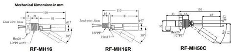 Horizontal Mini Float Switch Rf Mh Series Gii Technology Measuring Instruments Heating